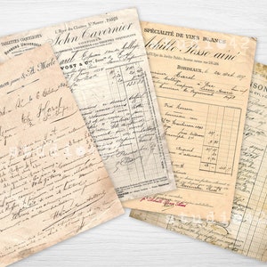 Old French Ledgers, Printable Ledger Paper, Ledger Sheets, Digital ...