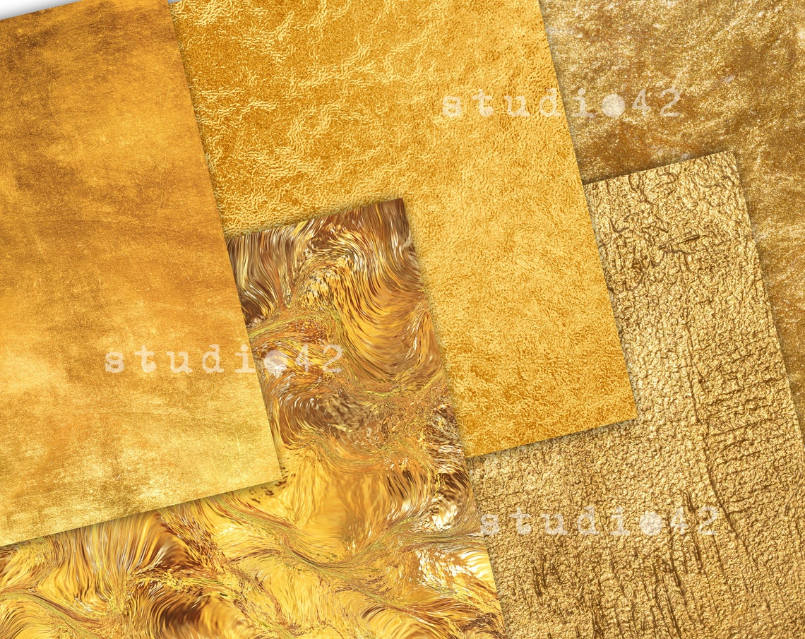 Royal Gold Digital Paper, Gold Digital Background, Gold Foil Textures ...