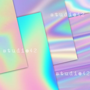 Holographic Digital Paper, Iridescent Texture, Rainbow Paper, Pastel ...