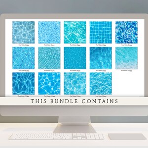 Pool Water Digital Printable Paper, Pool Water Digital Background ...