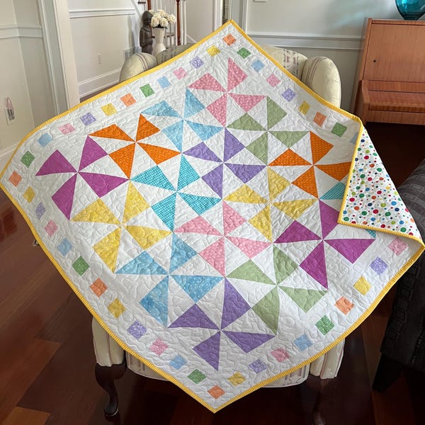 Bright Baby Quilt - Etsy