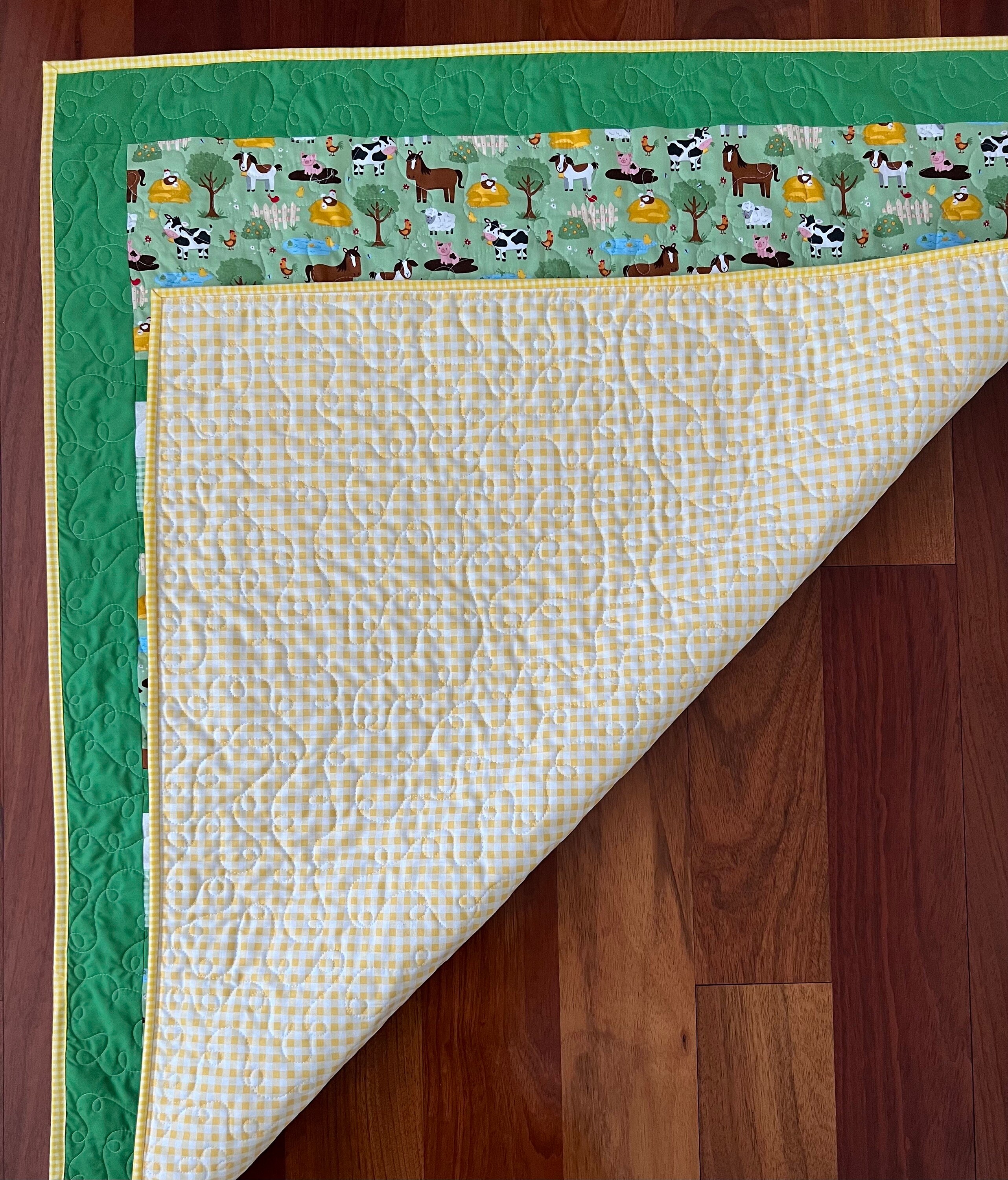 Handmade Farm Animal Baby Quilt, Old Macdonald Had A Farm, Handmade ...