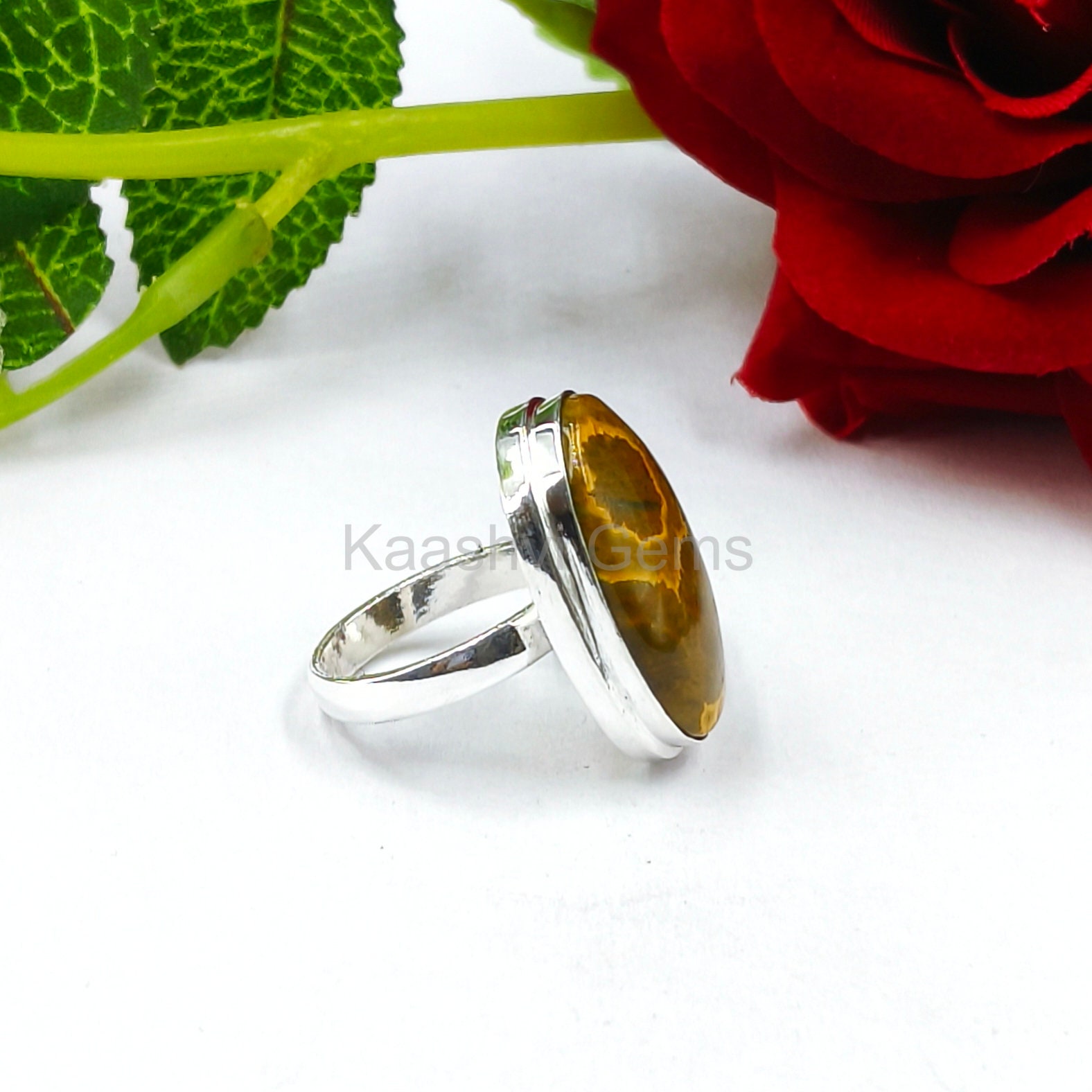 Unakite Gemstone Ring, 925 Silver Ring, Sterling Silver Ring,luxury ...