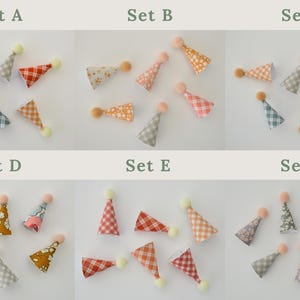 Party Hats for Animal Cake Toppers | Set of 6 | Mini Party Hats for ...