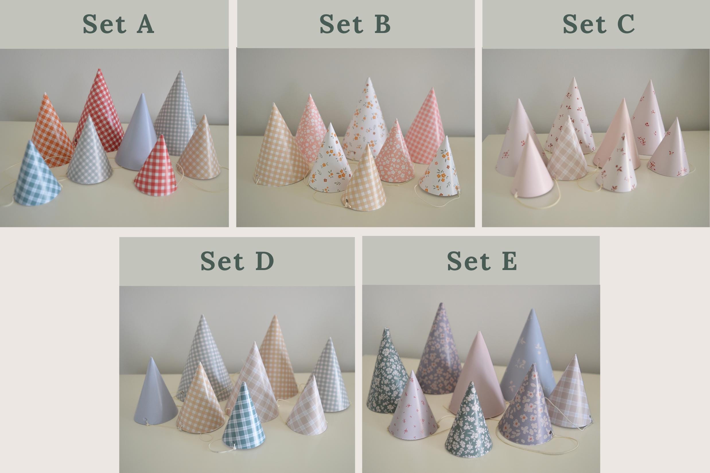 8 Party Hats for Soft Toys | Birthday Party Hats for Teddies Party Hats ...