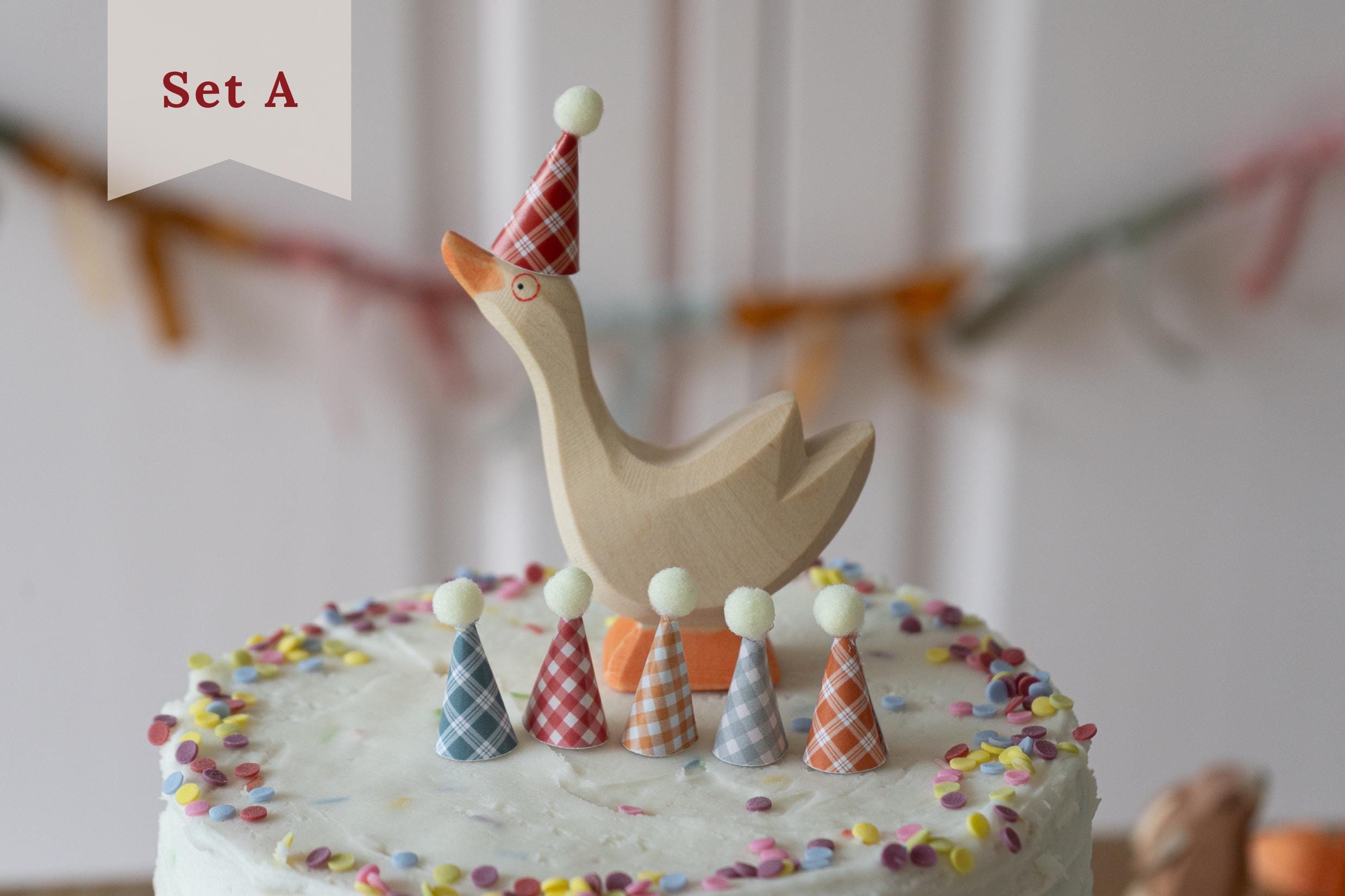 Party Hats for Animal Cake Toppers | Set of 6 | Mini Party Hats for ...