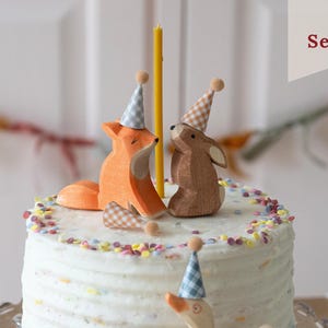 Party Hats for Animal Cake Toppers | Set of 6 | Mini Party Hats for ...