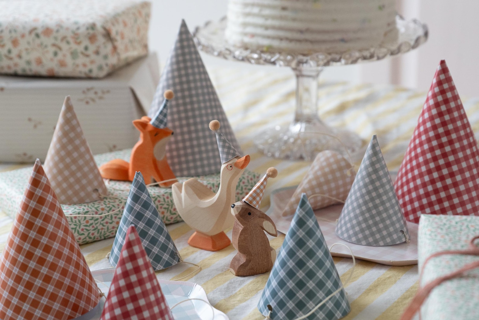 Party Hats for Animal Cake Toppers | Set of 6 | Mini Party Hats for ...