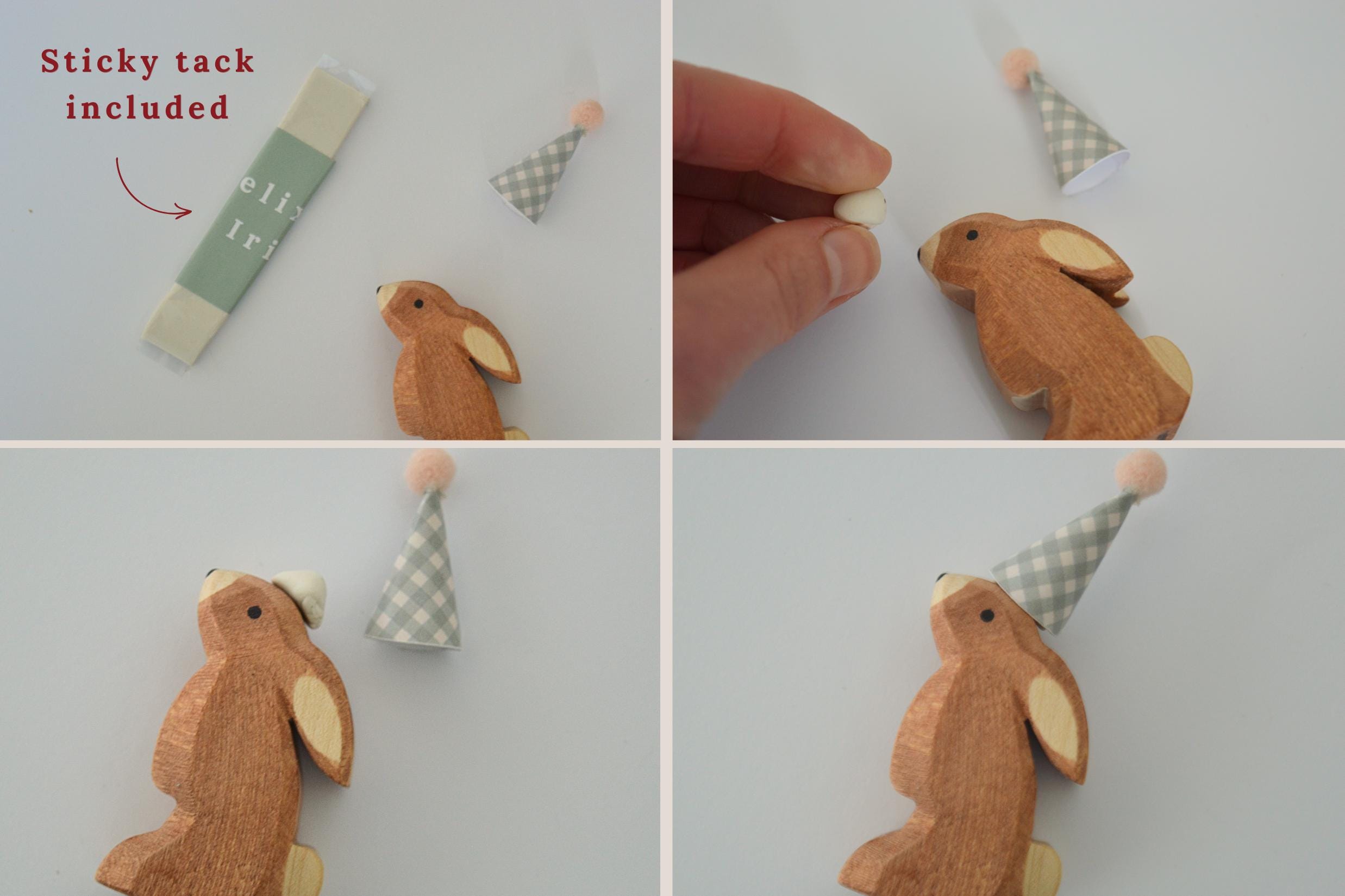Party Hats for Animal Cake Toppers | Set of 6 | Mini Party Hats for ...