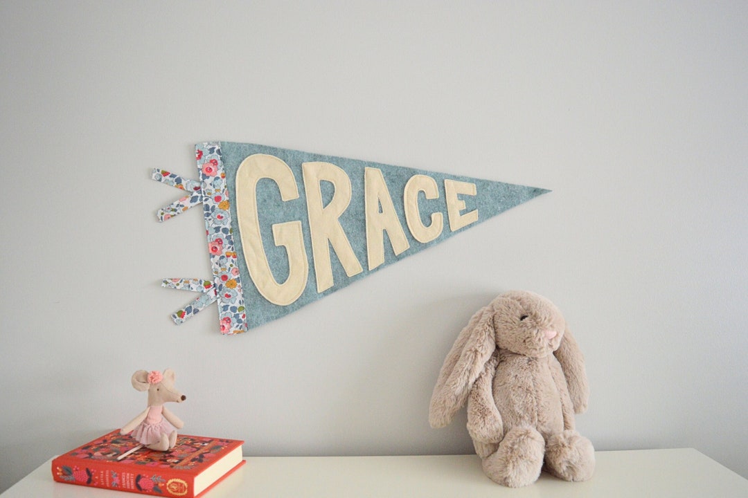 Personalised Liberty London Name Pennant | Custom Name Flag Name Banner ...
