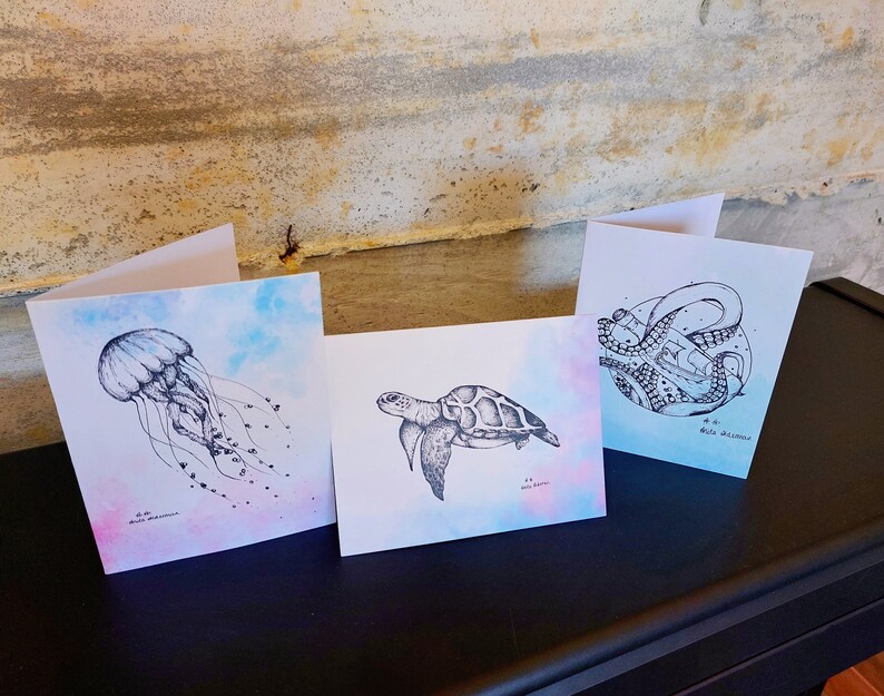 Sea Creature Cards | Birthday Card | Card for Him | Card for Her ...