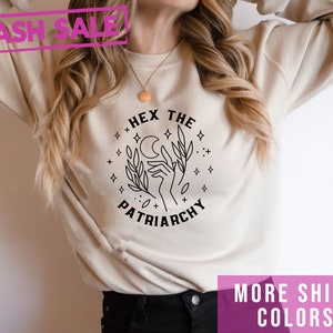 Hex the Patriarchy Feminist Witch Sweater, Feminism Activist Sweater ...