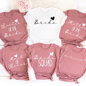 Matching Family of the Bride Shirts,bridal Family Party Shirt ,sister ...