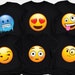 Custom Emoji Group Matching T-shirt Gift for Emoji Party,custom Family ...