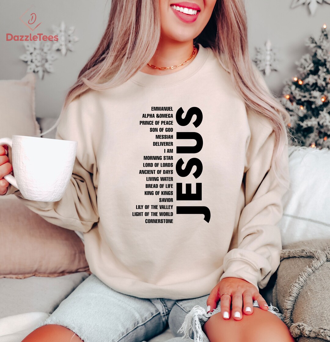 Jesus the Son of God Sweatshirt, Religious Jesus Lover Crewneck, Trendy ...