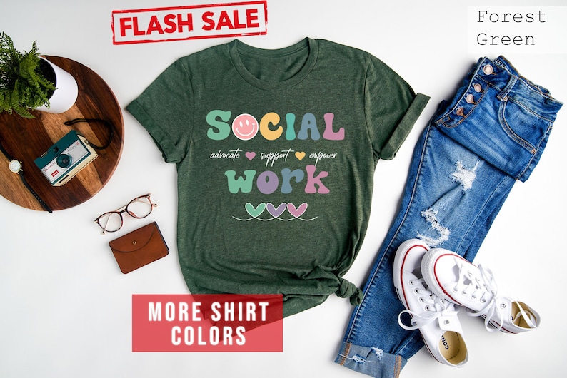 Boho Style Social Work T-shirt, Cute Advocate Shirt, School Social ...