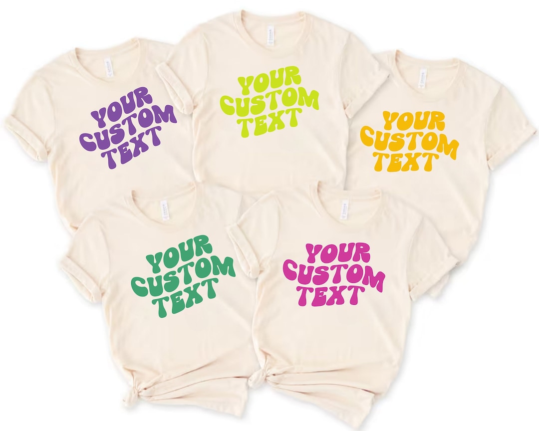 Your Custom Text Shirt, Retro Custom Text Shirts,personalized Youth ...