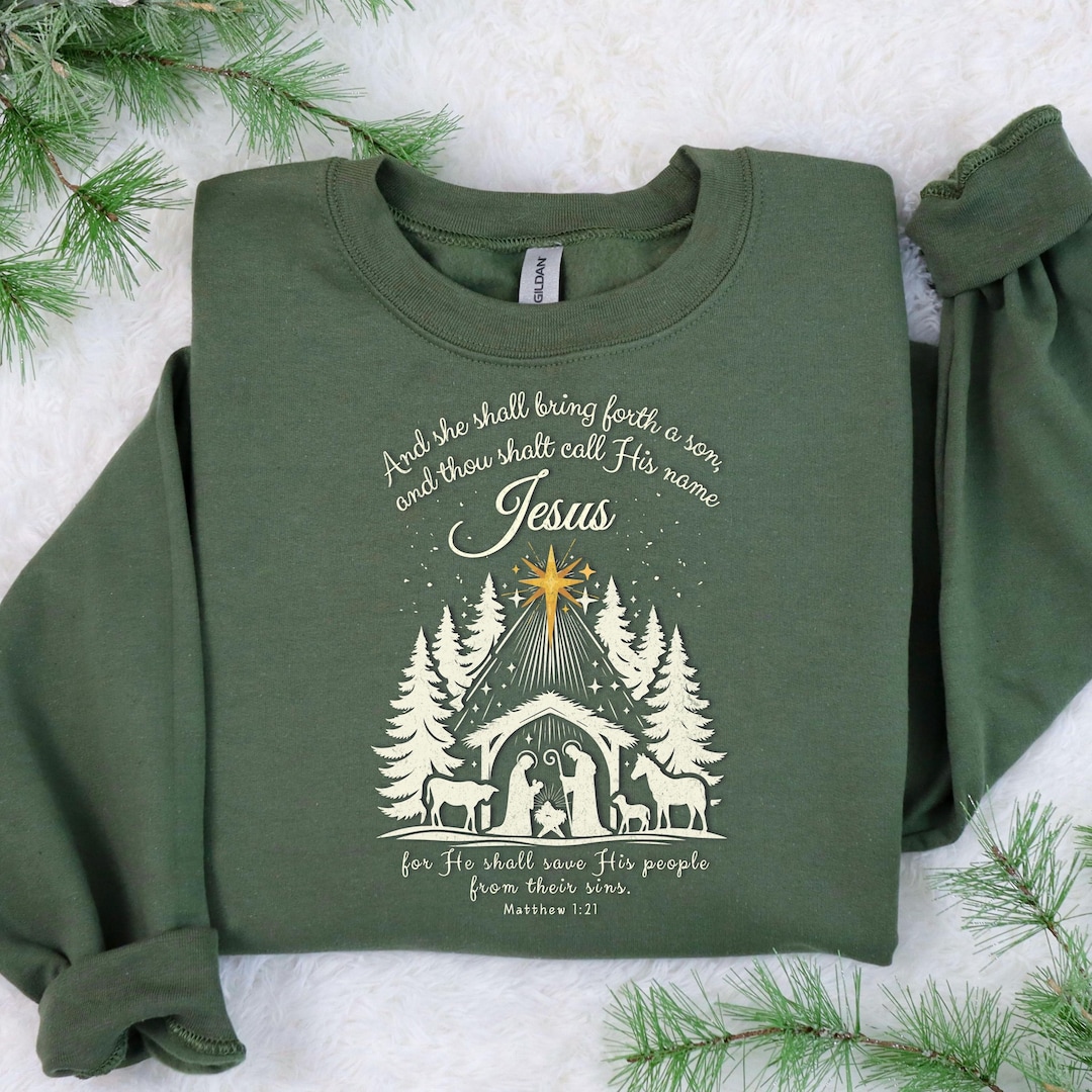 Nativity Scene Sweatshirt, True Story Nativity Sweater, Religious ...