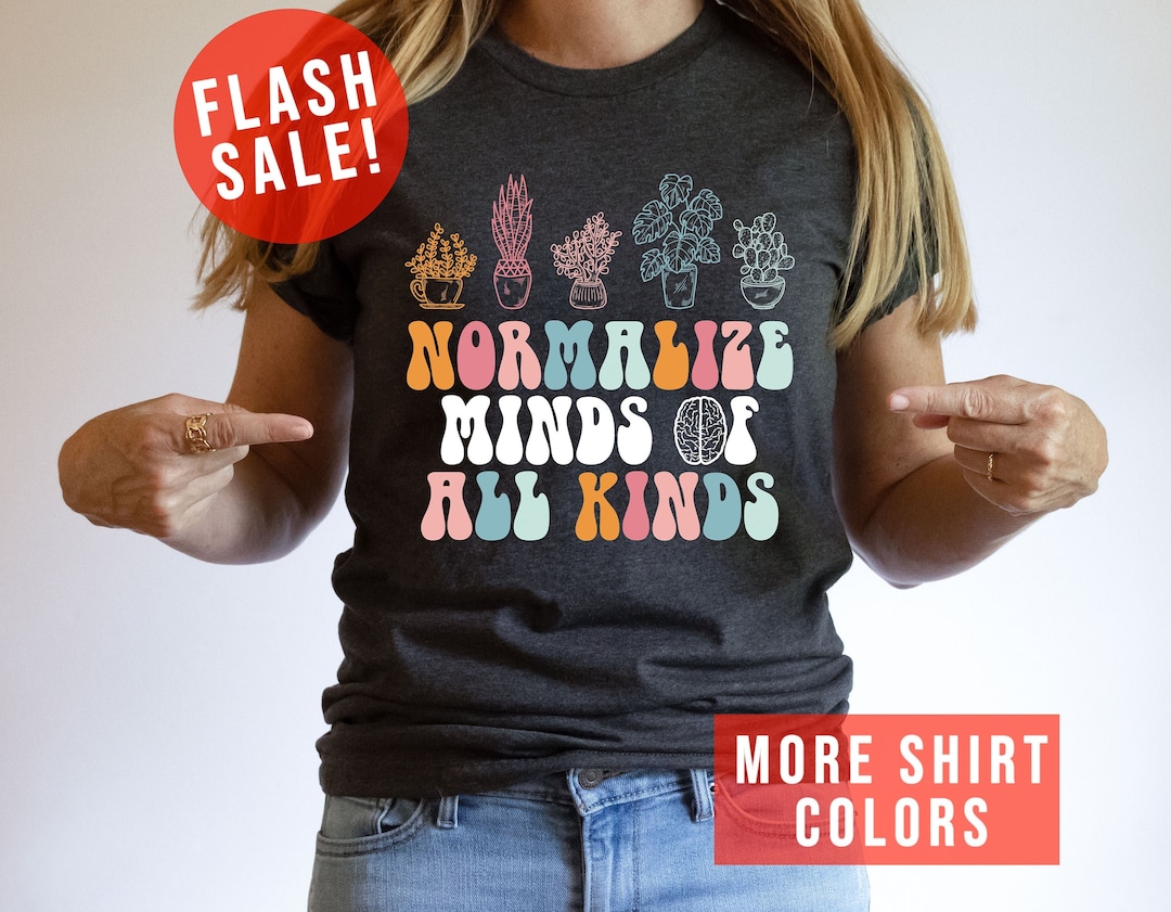 Normalize Mind of All Kinds Boho Style Unisex Shirt, Retro Autism ...