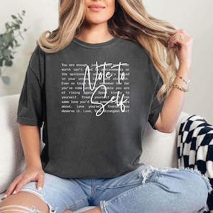 Note to Self Sweatshirt, Mental Health Shirt, Love Yourself Sweater ...