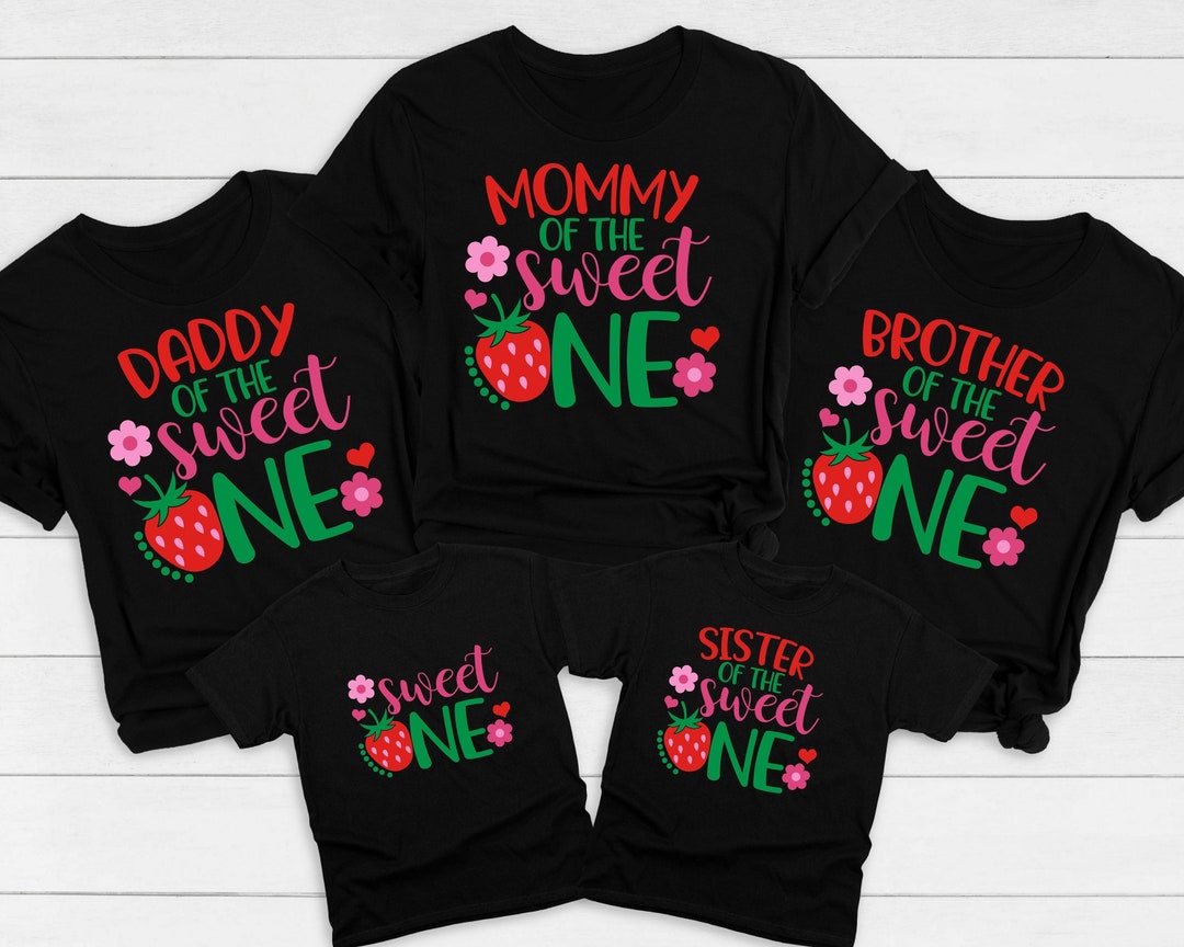Strawberry Family Shirts, Girl Birthday Party T-shirt, Mommy of the ...