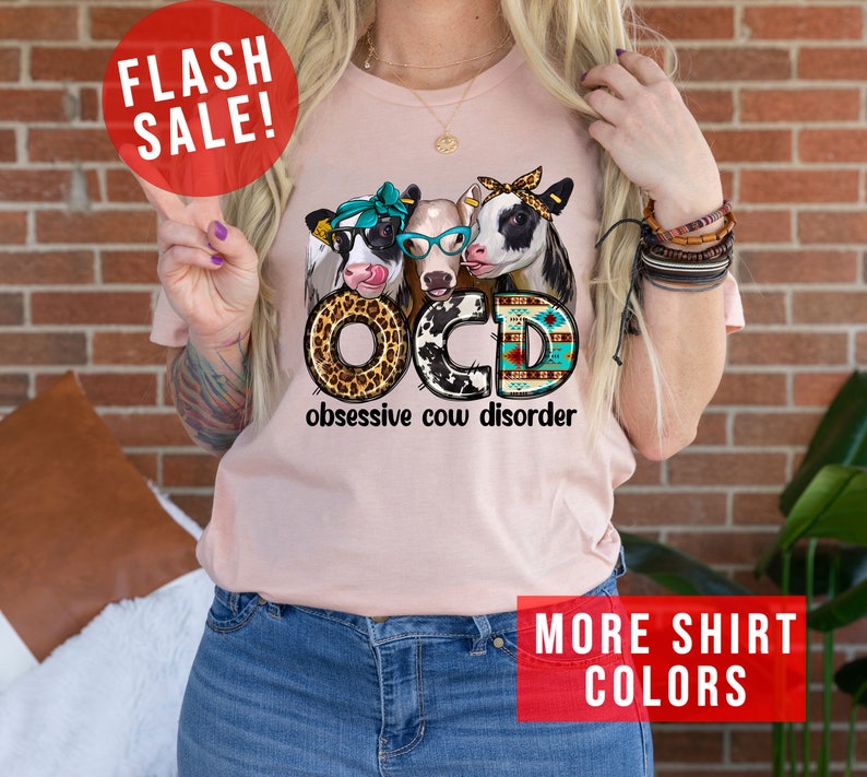 Obsessive Cow Disorder Cute Animal Lovers Sweatshirt - Etsy