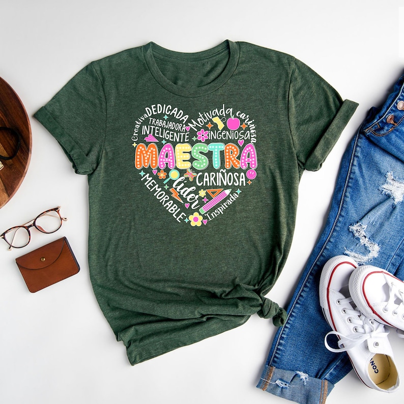 Maestra Teacher Shirt,spanish Teacher Shirts,bilingual Teacher Gift ...