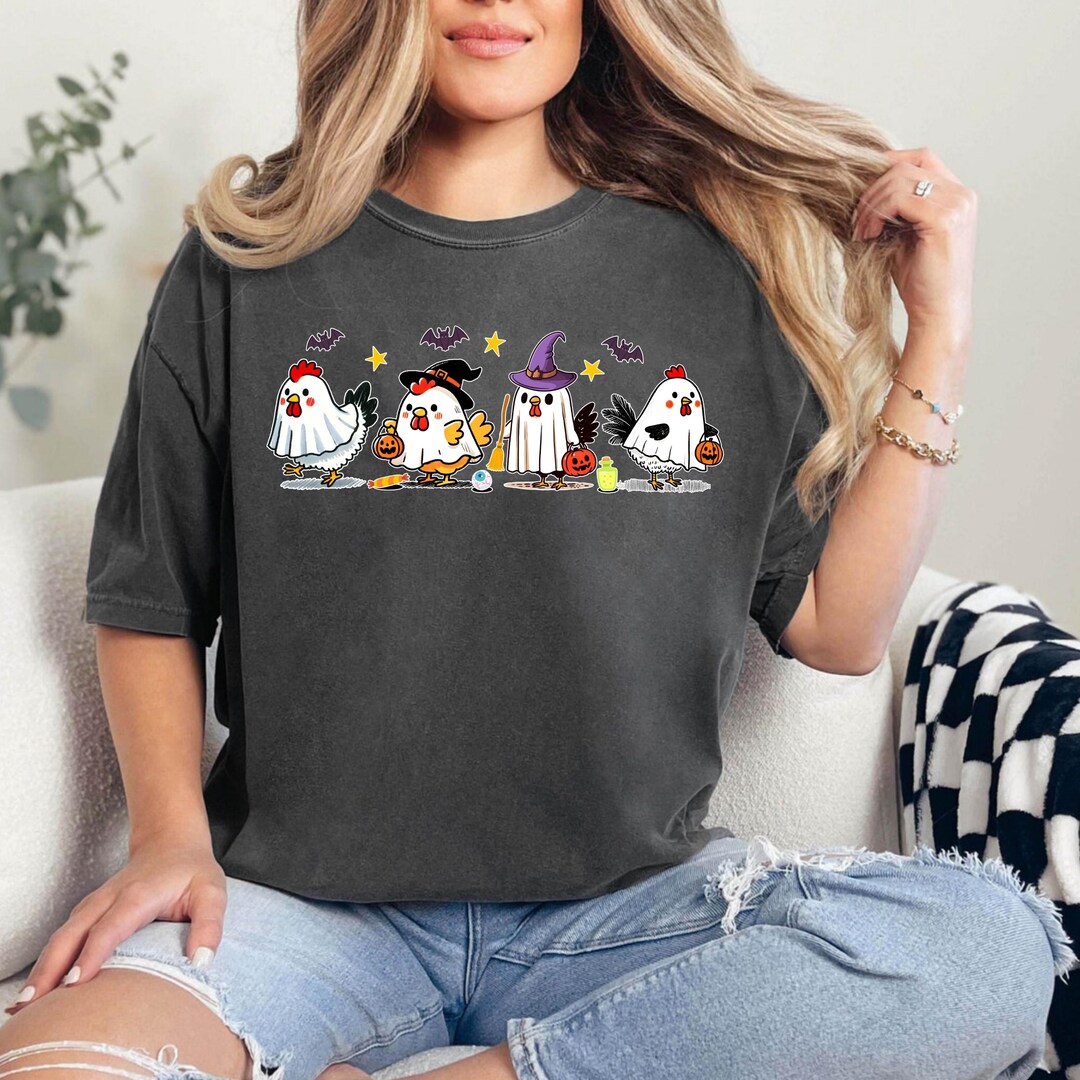 Ghost Chickens Halloween T-shirt, Thanksgiving Gobble Ghost Sweatshirt ...