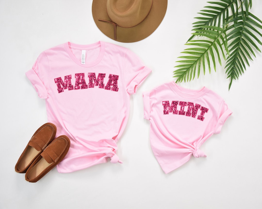 Pink Mama Mini Shirts, Matching Matching Mama Mini T-shirts, Mommy and ...