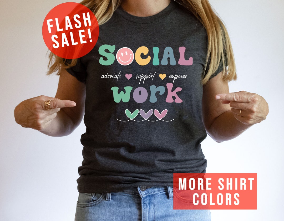 Boho Style Social Work T-shirt, Cute Advocate Shirt, School Social ...