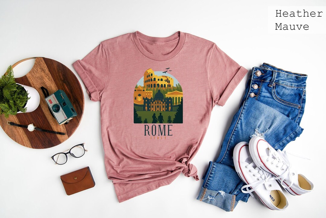 Rome Italy Travel T-shirt, I Love Rome Tee Gift, Colosseum Rome T-shirt ...