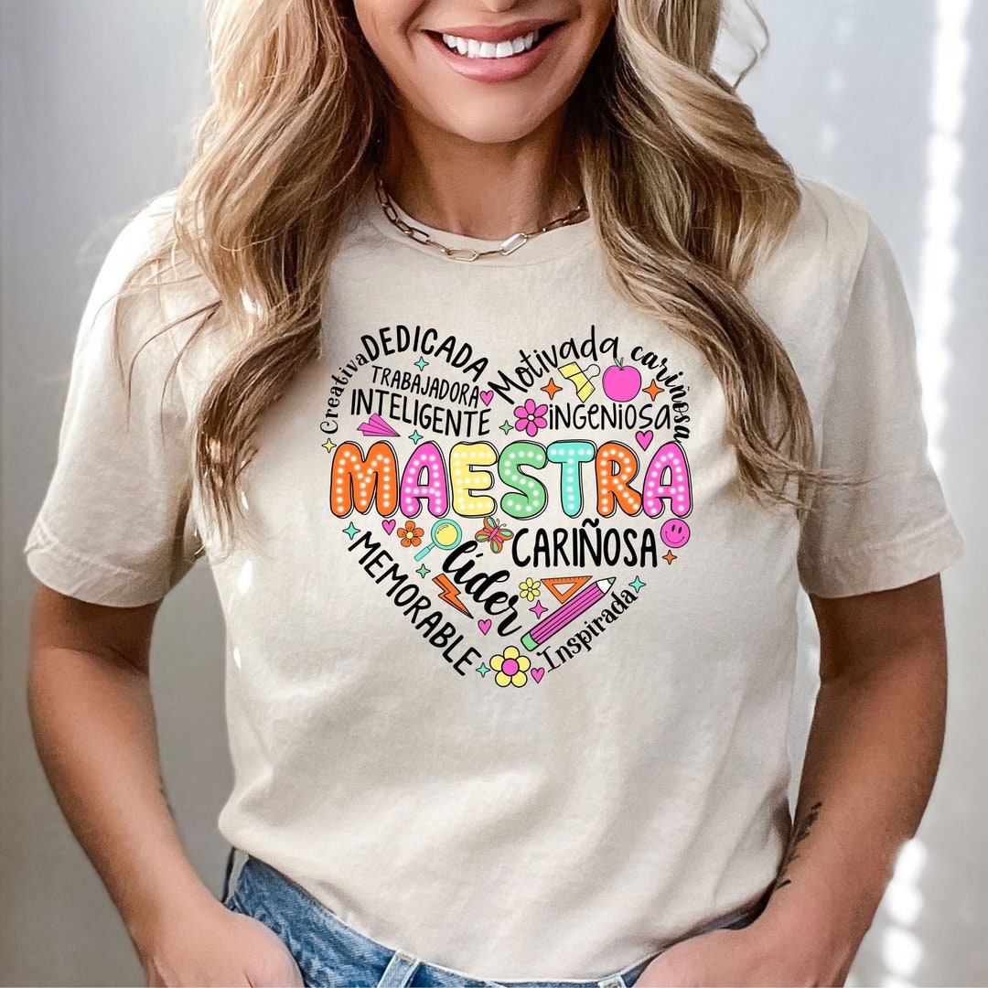 Maestra Teacher Shirt,spanish Teacher Shirts,bilingual Teacher Gift ...