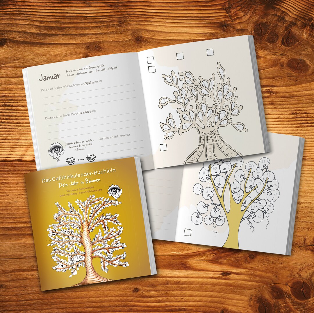 Feeling Calendar, Brochure, 12 Trees, 12 Months, 28 Pages - Etsy