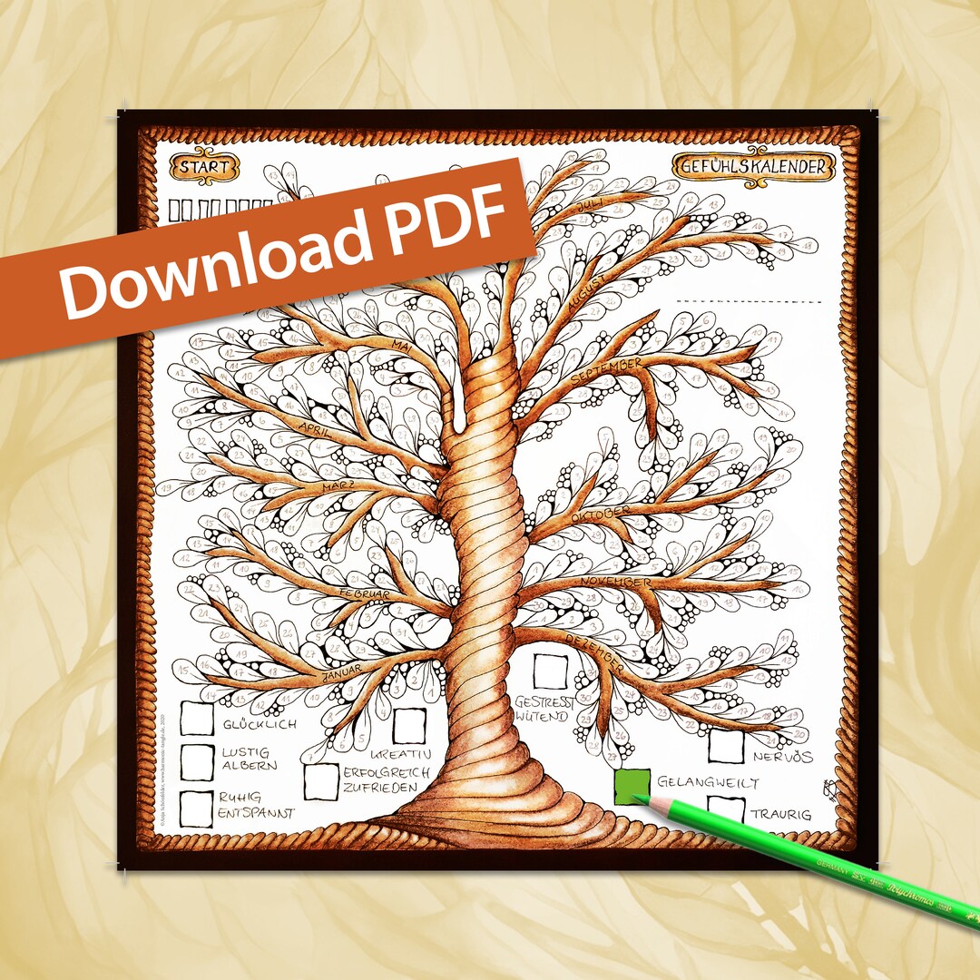 Feelings Calendar, Mood Calendar, Coloring Calendar, Emotions Calendar ...