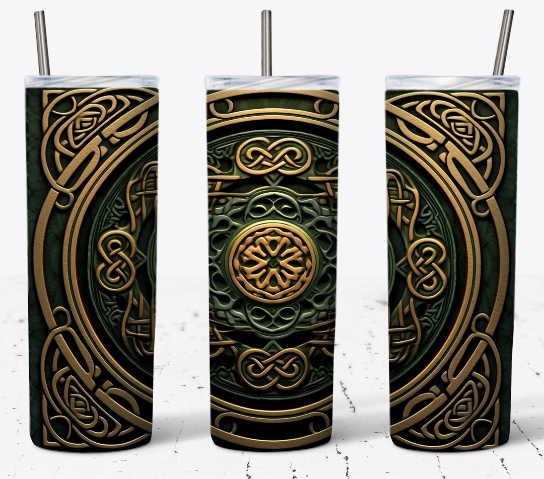 Celtic Tumbler Wrap, Celtic Cross PNG, 20 OZ Tumbler Wrap Sublimation ...