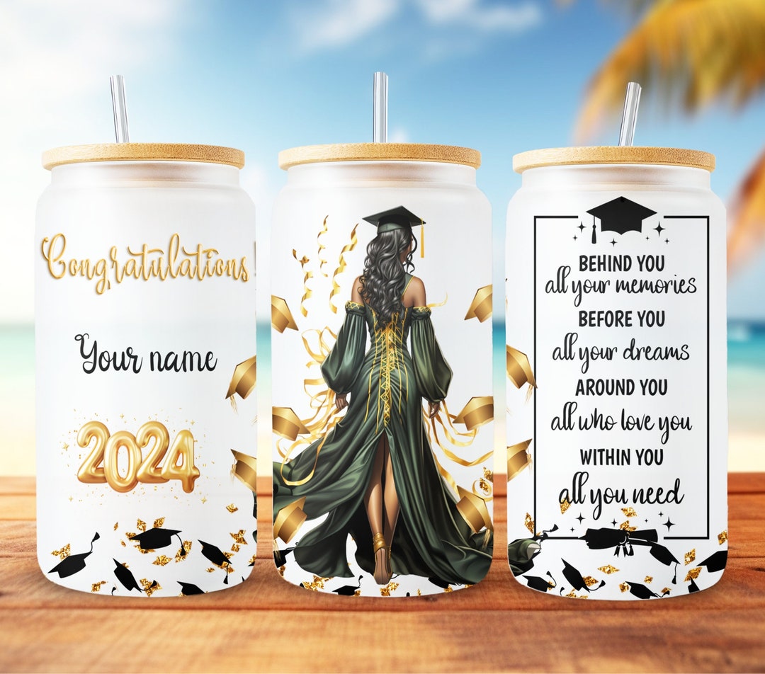 Graduation PNG, Add Your Name Libbey PNG, 16oz Libbey Glass Can Design ...
