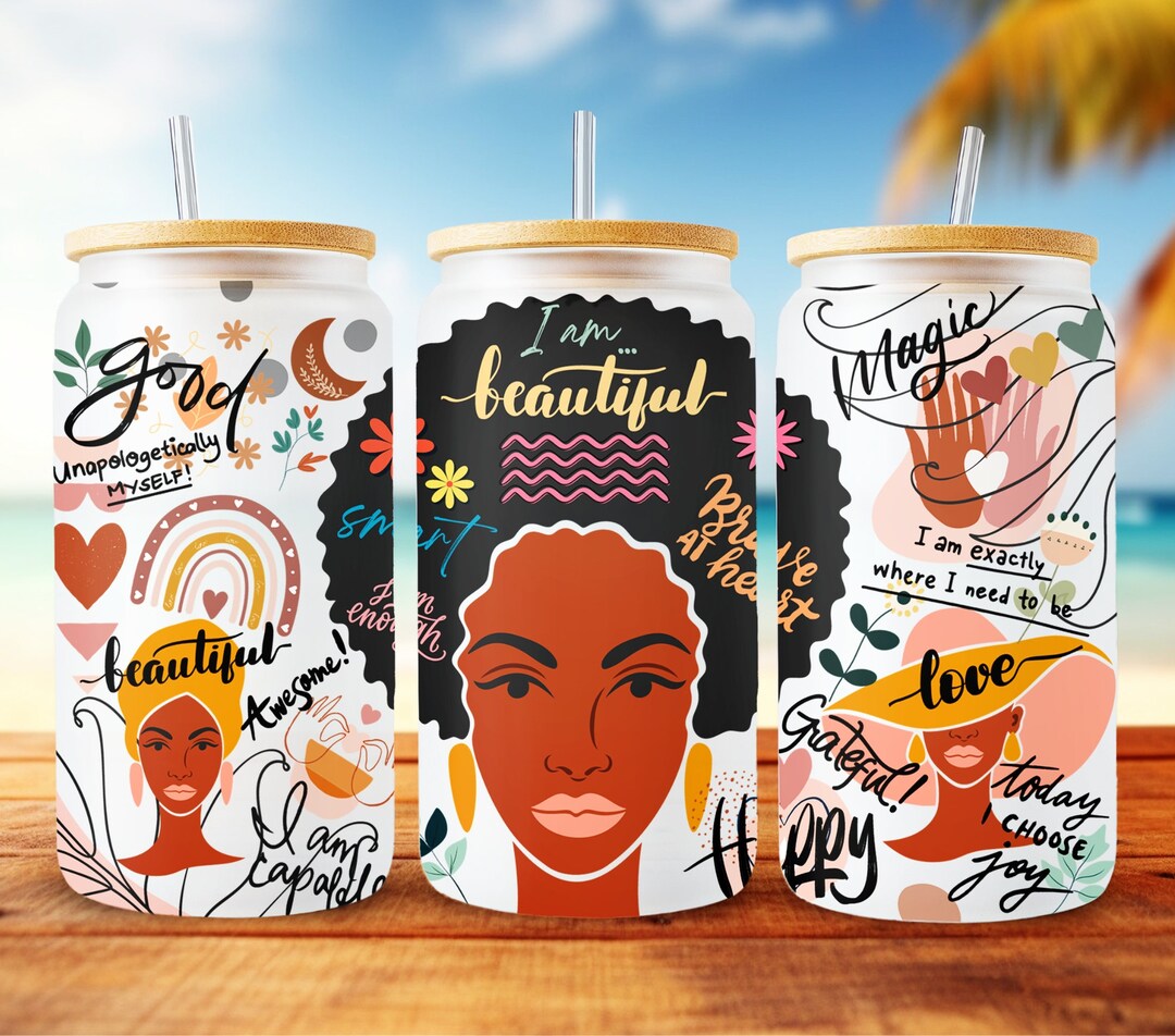 Boho Daily Reminders Libbey PNG, I Am Positive Affirmations PNG, 16oz ...