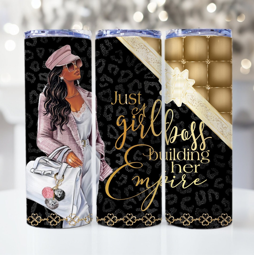 Boss Lady Tumbler Wrap, Boss Lady Luxury PNG 20 OZ Skinny Tumbler ...