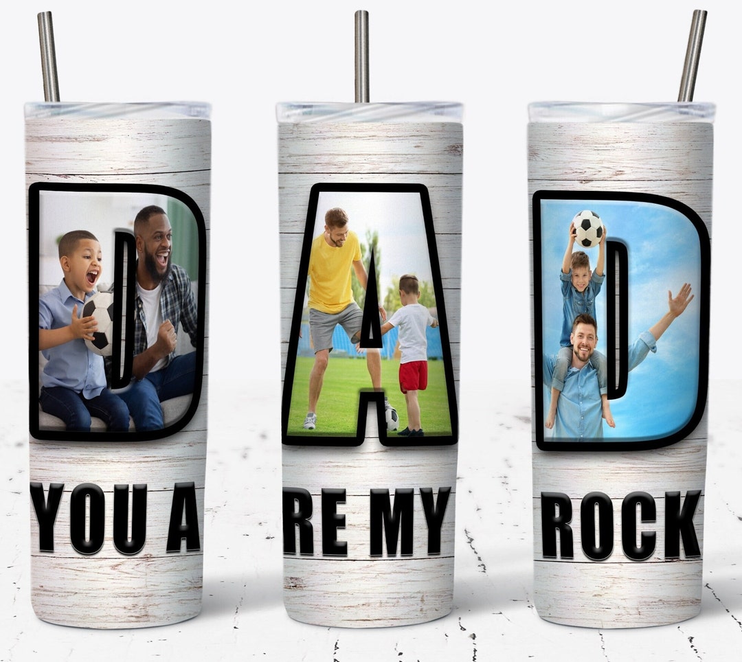 Dad Photo Tumbler Wrap, Add Photo Tumbler PNG, Father's Day Tumbler ...