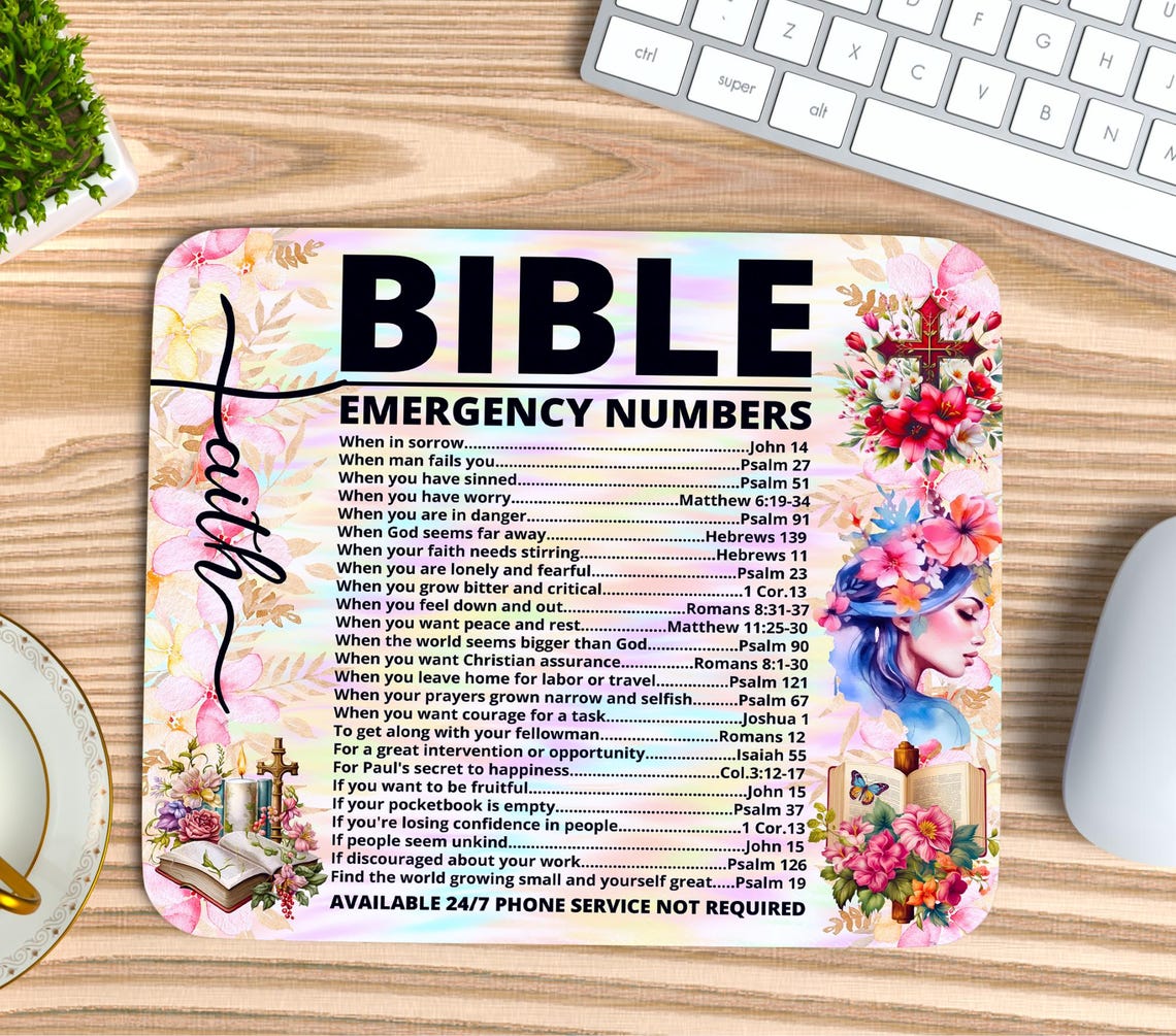 5 Mouse Pad Religious Bundle PNG, Christian Bundle PNG, Bible Verse ...