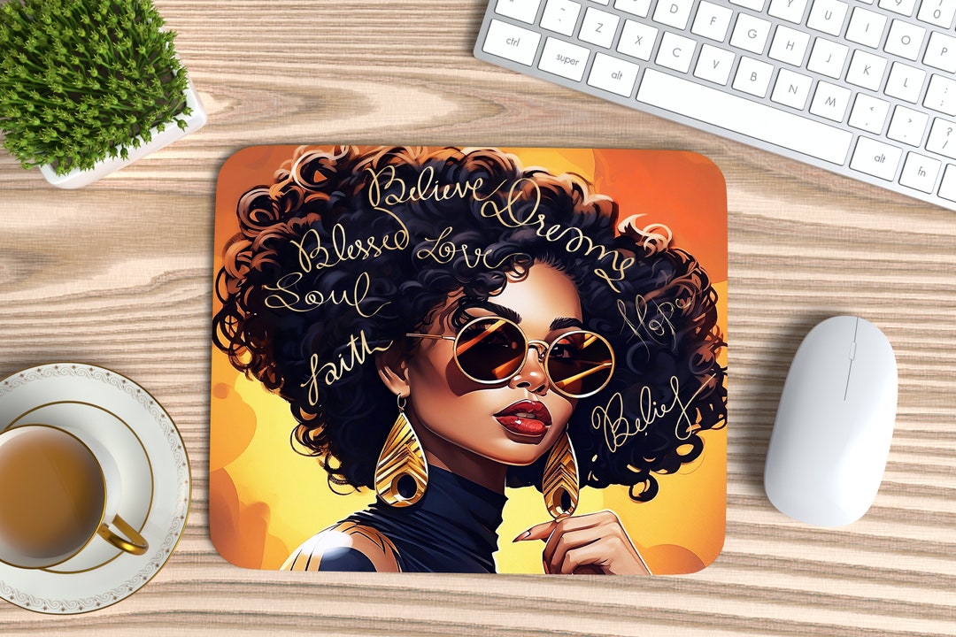 Black Queen PNG, Melanin Mouse Pad PNG, Mouse Pad PNG Sublimation, Afro ...
