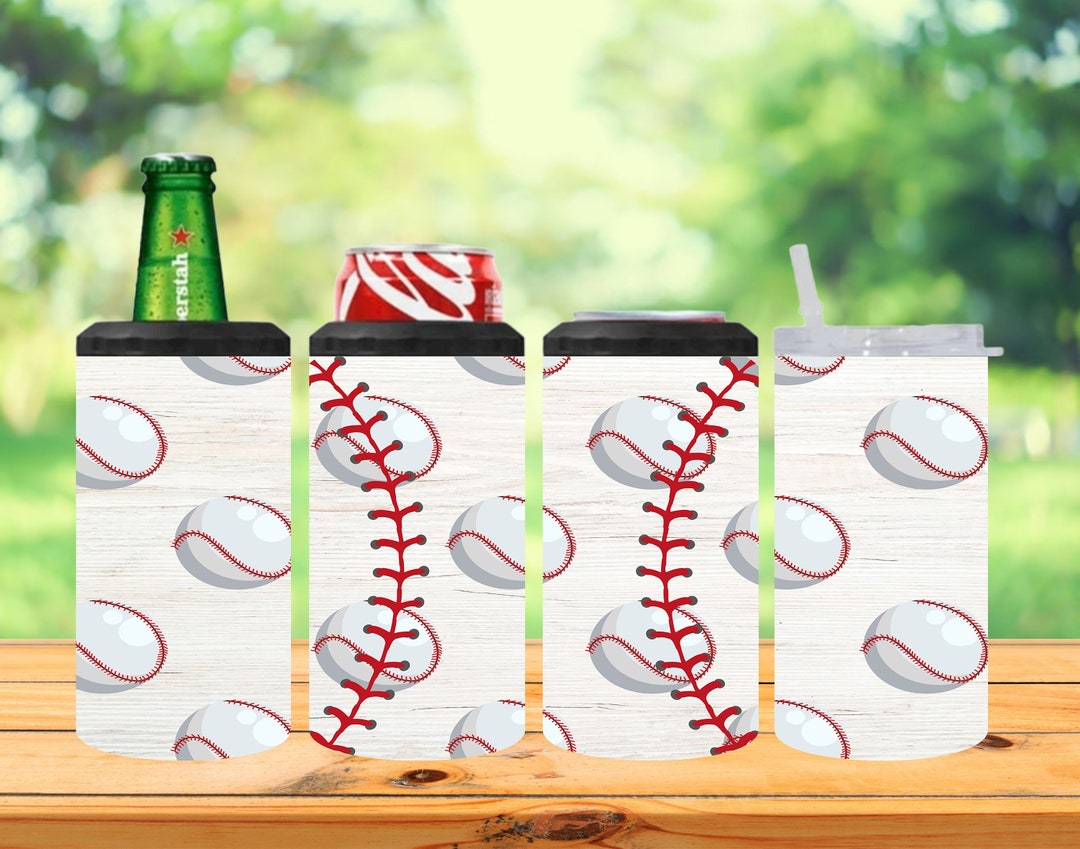 Baseball 4 in 1 Can Cooler PNG, Baseball 4 in 1 Can Cooler Designs Cup ...