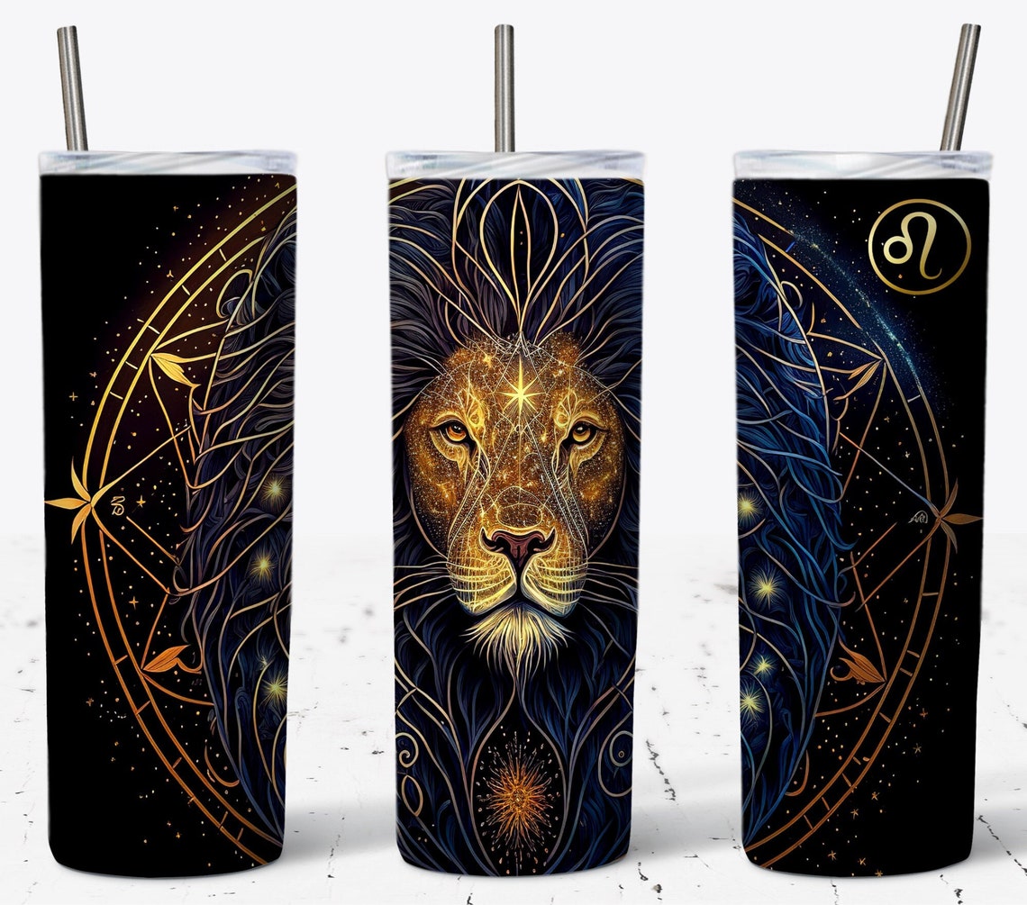 Leo Tumbler Wrap, Leo Tumbler PNG, 20 Oz Skinny Tumbler Sublimation ...