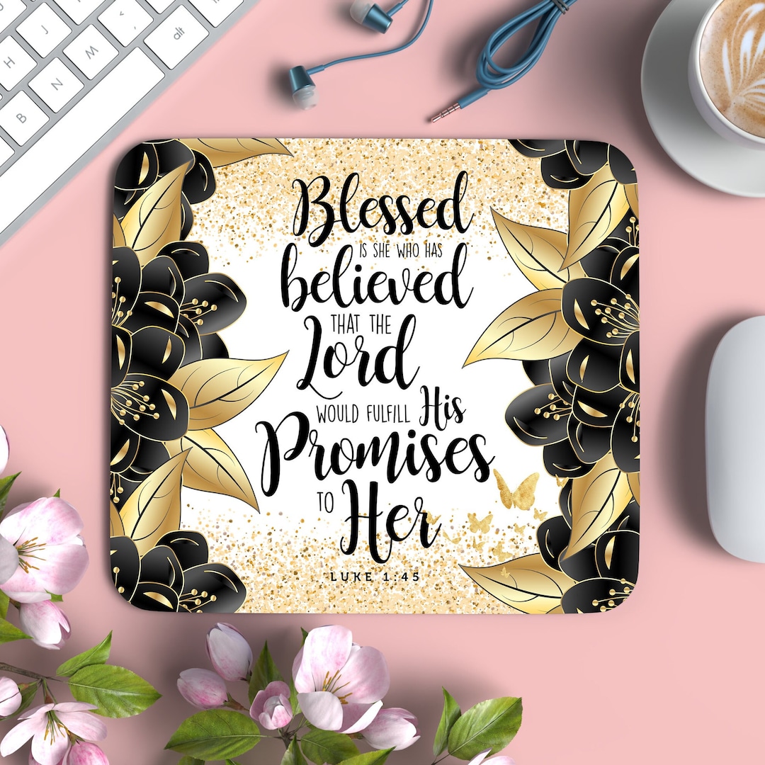 Blessed is She Mouse Pad PNG, Bible Verse PNG, Religious Png Gift ...