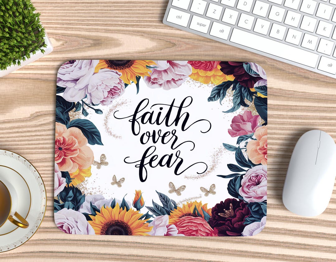 Faith Over Fear Mouse Pad PNG, Christian Mouse Pad PNG, Mouse Pad PNG ...