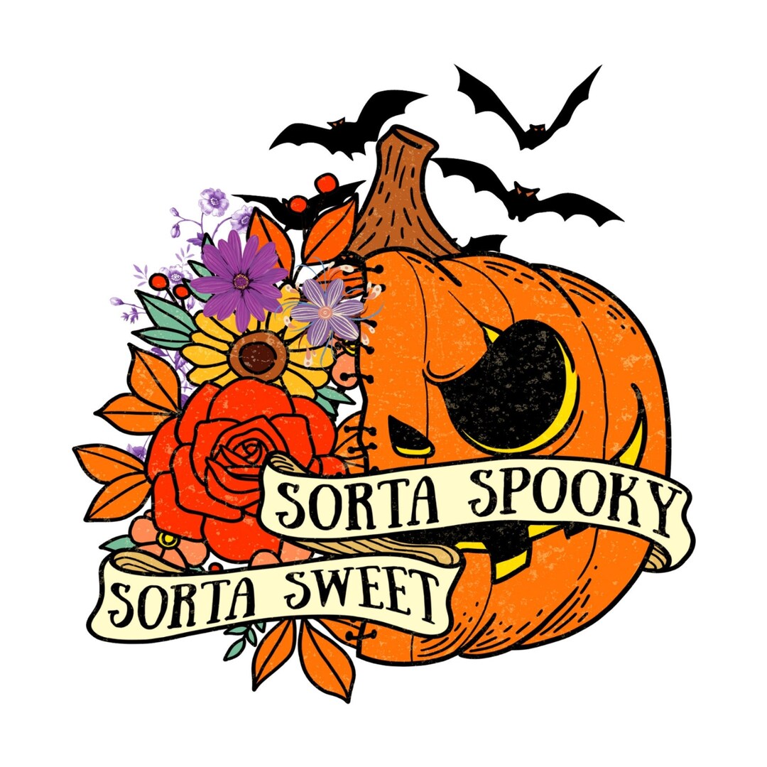 Sorta Spooky Sorta Sweet, Halloween Pumpkin PNG Download, Digital ...