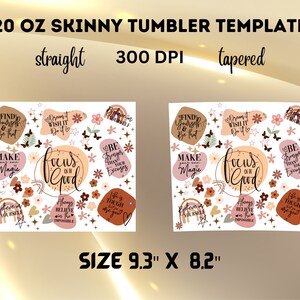 Daily Reminders Tumbler Wrap, 20oz Skinny Tumbler PNG, Positive Daily ...