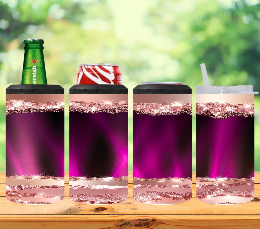 Pink 4 in 1 Can Cooler PNG, Pink Agate 4 in 1 Can Cooler Designs Cup ...