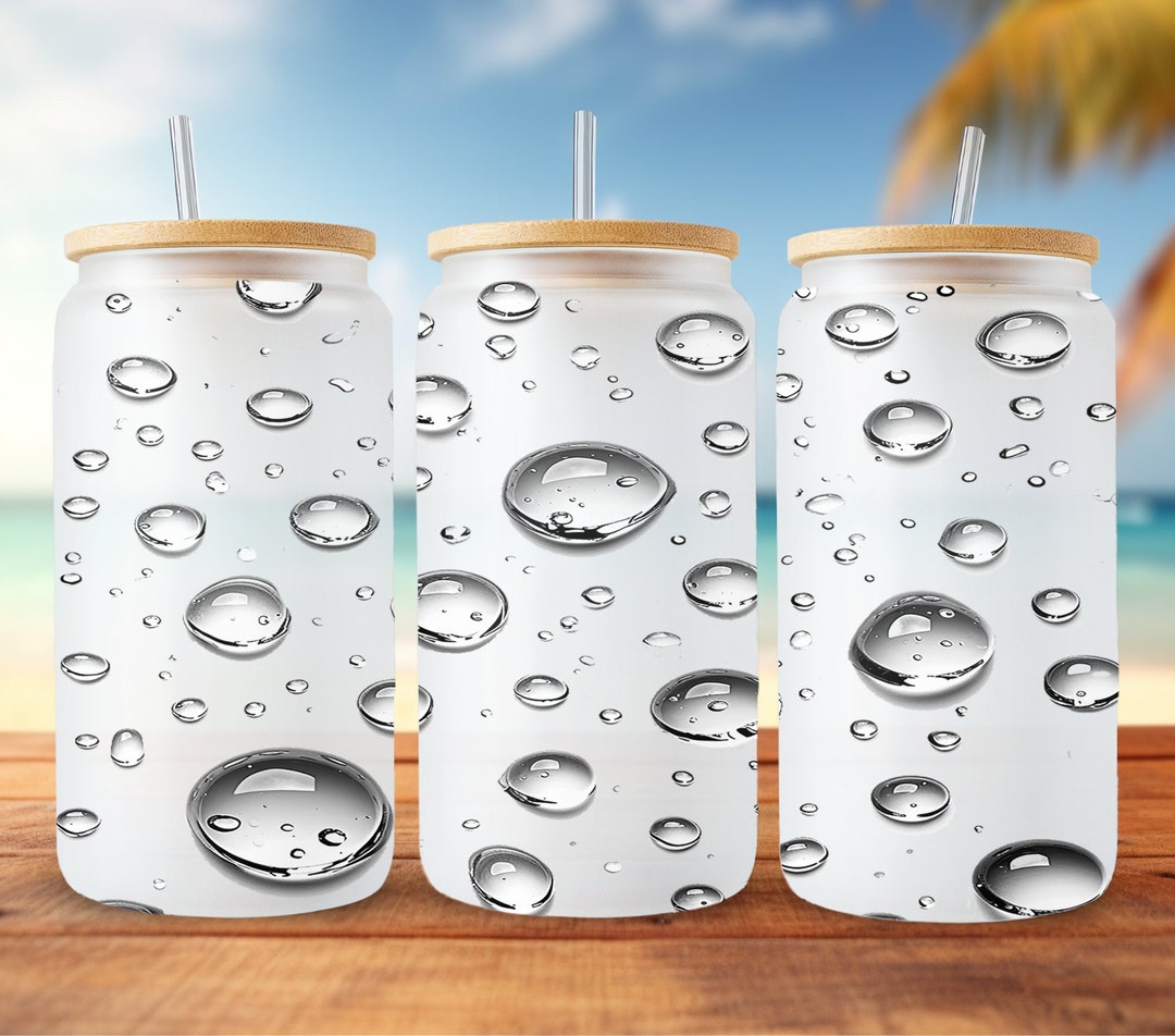 Raindrop Libbey PNG, Raindrops Libbey PNG, 16oz Libbey Glass Can Design ...