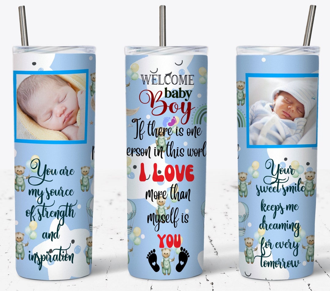 Boymom Tumbler Wrap, Baby Boys Photo Tumblers Wrap Sublimation Designs ...